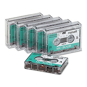 Maxell MC90 Dictation and Audio Cassette 90 Minute 6 Pack