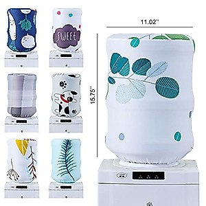 ZUYYON Water Dispenser Barrel Dust Cover, Durable Fabric Furniture Cover Decoration, Reusable Water Dispenser Bucket Dust Proof Cover for 5 Gallon Water Cooler(Grey Plaid)