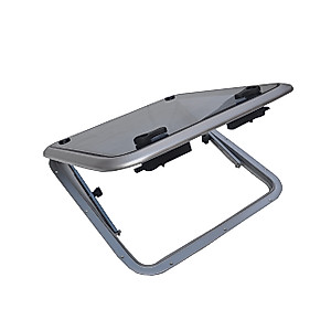 Galamarine 16.7"x16.7" Deck Hatch - Anodized Aluminum Square Hatch/Marine Porthole with Tempered Glass for Boat/Yacht/RV