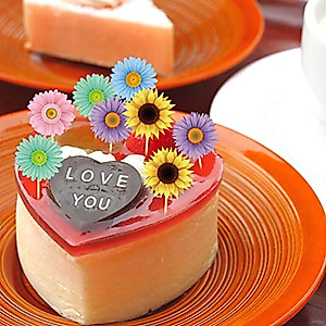 CC HOME flower Party Decoration,25CT Flower Cupcake Toppers for Girl,Boys Baby Shower,Birthday Pary