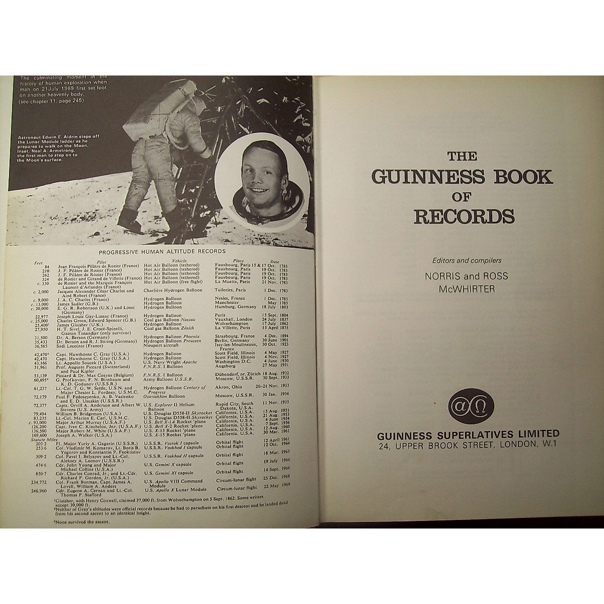 GUINNESS BOOK OF RECORDS 1969