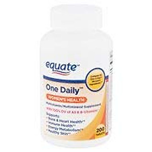 Equate One Daily Women's Health Tablets, 200 Count (Pack of 3)