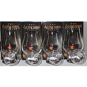 GLENCAIRN Four Official Whisky Glasses With Four Ginger Jar Tops
