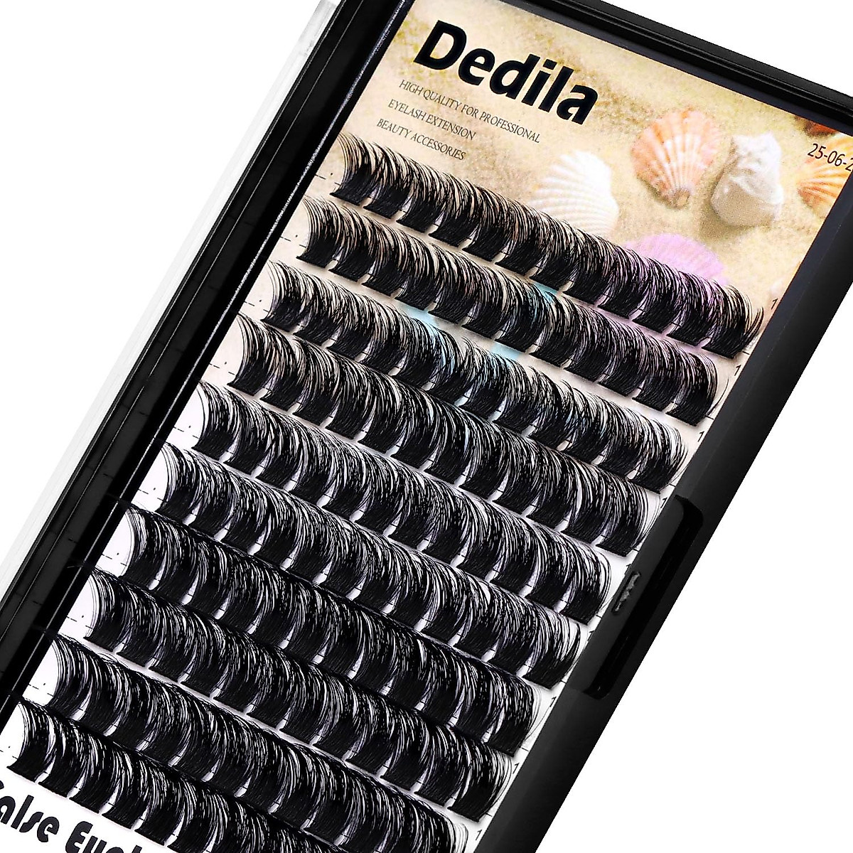 Dedila 120 Pcs Handmade D Curl Makeup Clusters Eye lashes Extensions Mixed 10-12-14-16mm/12-14-16mm/14-16-18mm D Curl Soft and Lightweight Individual false eyelashes Wide Stem (Mixed 12-14-16mm)