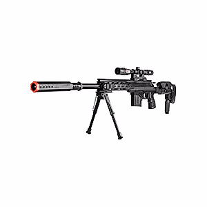Golden Ball Tactical Spring Powered ABS Plastic Airsoft Sniper Rifle w/Scope & Bipod (Color: Black)