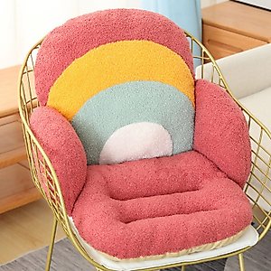Semi-enclosed seat cushion, Semi-surrounded non-slip cushion, office chair cushion, dormitory seat cushion, integrated backrest cushion, Suitable for sofas, floors, etc, 45cm/17.71 inches Long