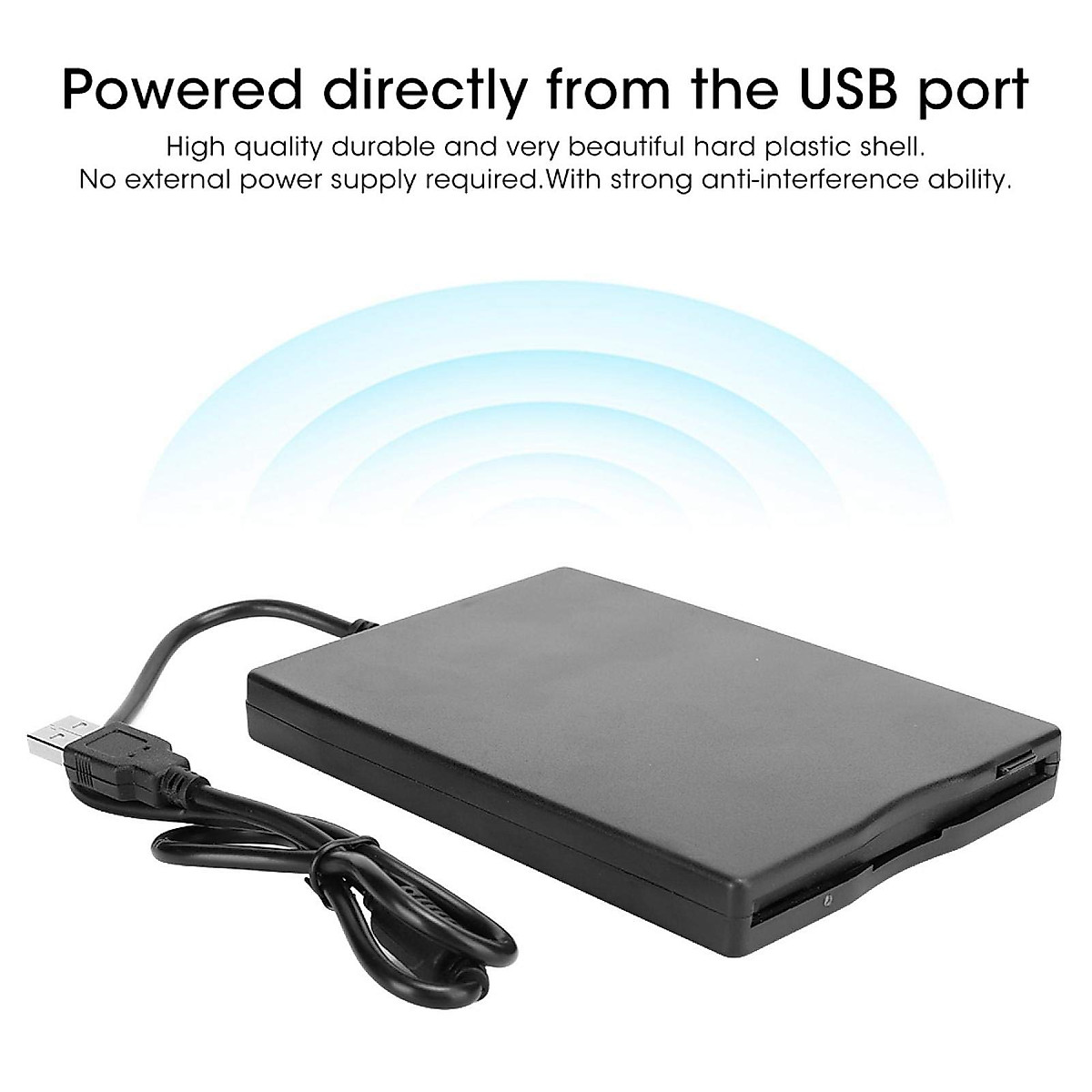 Cuifati Portable USB Floppy Drive for 1.44m 3.5in MF2 HD Floppy Disk 3.5 Inch Card Reader Ultra-Thin Without External Power Supply for Windows 10,7,Vista,8,XP,ME,2000,SE,98(Floppy Disk Not Included)