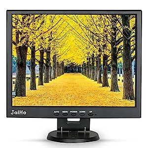 JaiHo 14 Inch LCD Security CCTV Monitor, 1024x768 4:3 Resolution Color TFT LCD Display Screen with HDMI/VGA/BNC/AV Ports for Surveillance Camera, STB and Other Video Equipment, Built-in Speaker