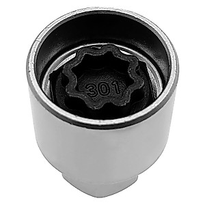 ZKTOOL 301 Anti-Theft Screws Removal and Install Socket Sleeve for Mercedes Benz,Wheel Lock Removal Kit Wheel Lock Key Lock Nut Removal Tool.