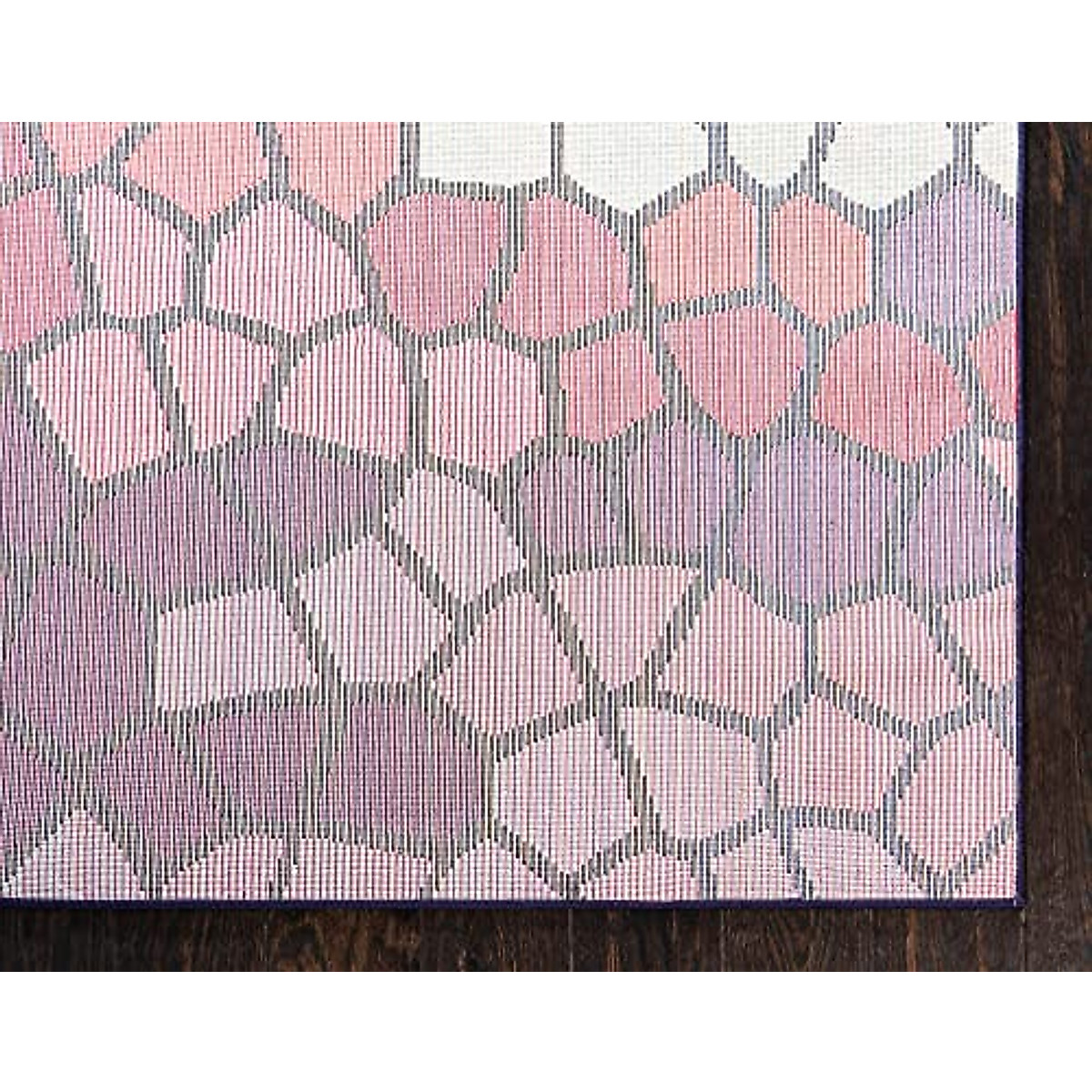 Unique Loom Estrella Collection Geometric, Abstract, Colorful, Modern, Mosaic Area Rug, 7 x 10 ft, Multi/Blue