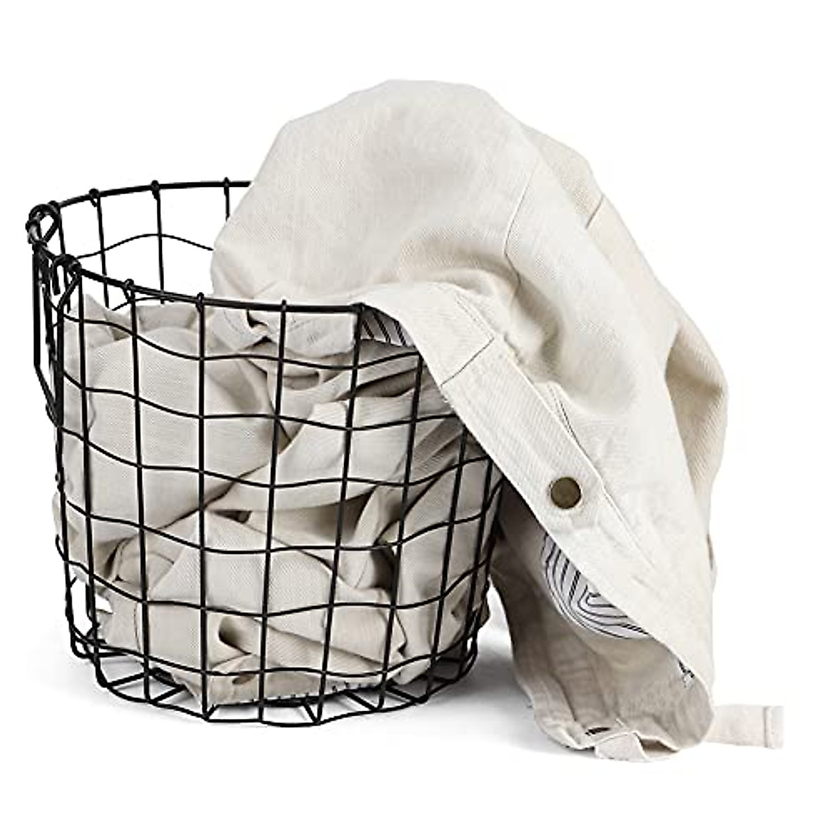 Large Laundry Basket, Wire Baskets with Handles Easy Carry Bags Storage Organizer Baskets