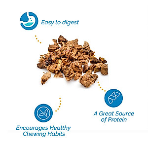 123 Treats Beef Lung Dog Tips Treat - All Natural Premium Jerky Chews for Your Dog (Beef Treats - Made in USA) 8 oz