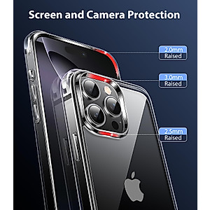 Mkeke for iPhone 16 Pro Max Case Clear [Not-Yellowing] [Military-Grade Drop Protection] Shockproof Protective Clear iPhone 16 Pro Max Case Phone Bumper case for Apple 6.9 inch 2024