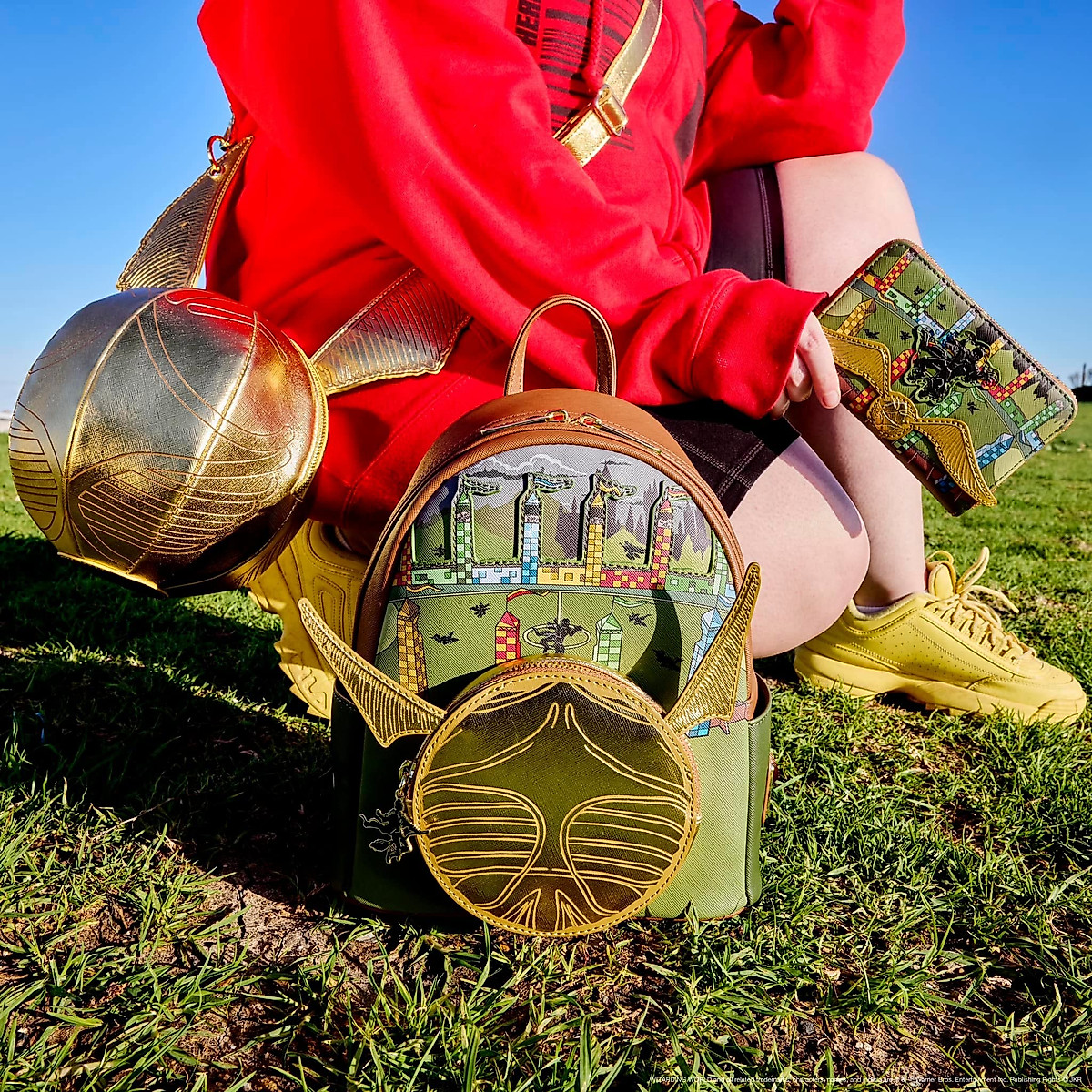 Loungefly Harry Potter Golden Snitch Mini Backpack