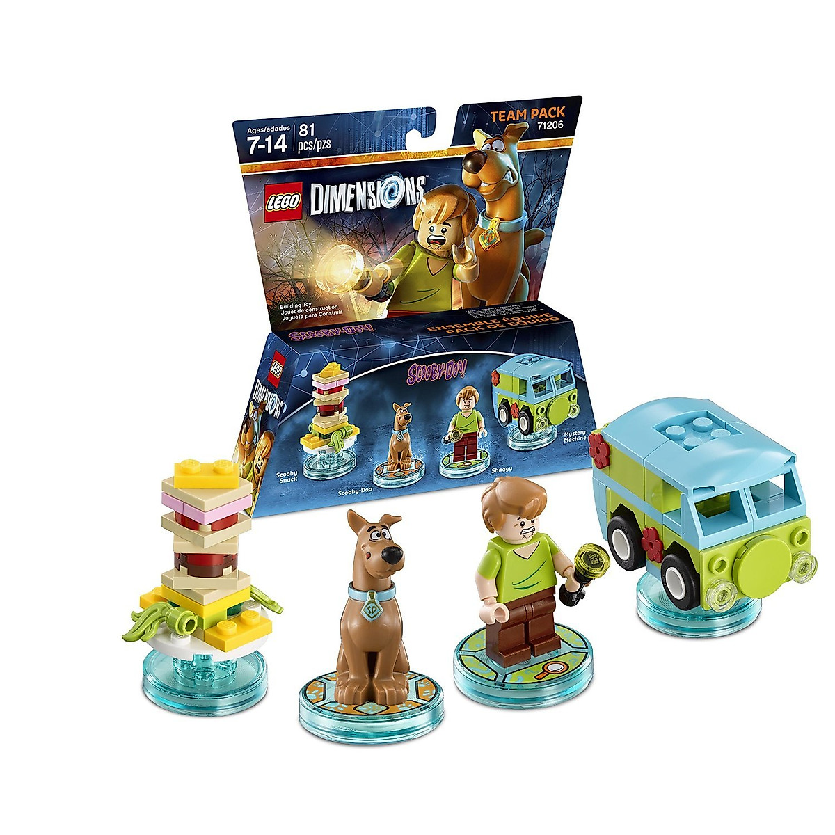 Scooby Doo Team Pack + The Lord Of The Rings Legolas + Gimli + Gollum + The Legend Of Chima Cragger Fun Packs - LEGO Dimensions - Not Machine Specific