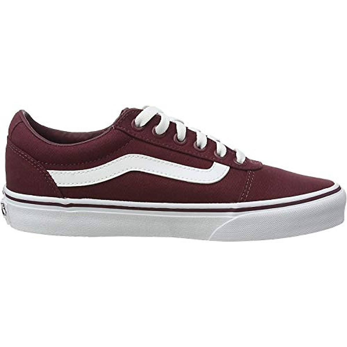 Vans Women's Ward Sneaker, Red ((Canvas) Burgundy Olq), 8.5