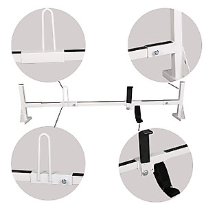 JMTAAT 68"-75" Adjustable 700 LBS Van Roof Mount Ladder Rack Compatible with Chevy Express Ford GMC Savana Steel(2 Bars)