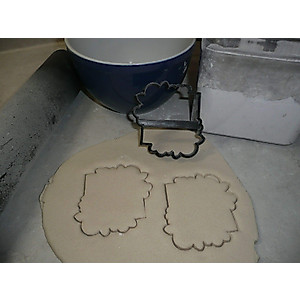 FLORAL SQUARE FRAME OUTLINE FLOWER EDGE COOKIE CUTTER MADE IN USA PR3225