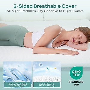 Releep 3 Inch Firm Twin XL Mattress Topper for College Dorm, Memory Foam Bed Topper with Soft & Firm Options for Back Pain Relief, Mattress Topper with 2-Sided Cover, CertiPUR Certified, Dorm Bed