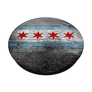 Vintage Aged Chicago Flag Windy City PopSockets Swappable PopGrip