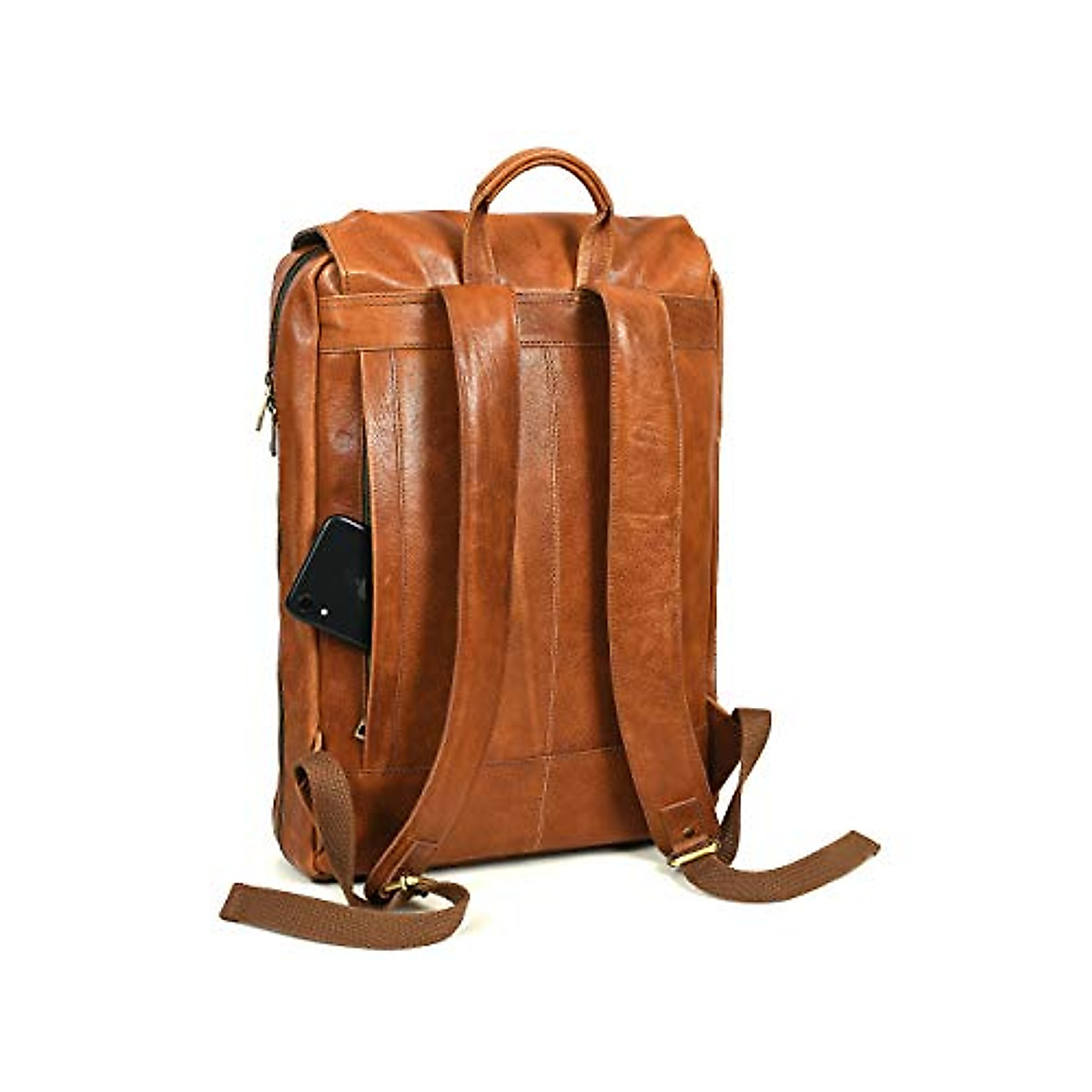 Genuine Leather Chef Knife Bag Retro Backpack | 20+ Slots for Knives and Chef Tools | Hidden Back Pocket for Tablet | Sturdy Knife Bags For Chefs & Culinary Students | Light Brown