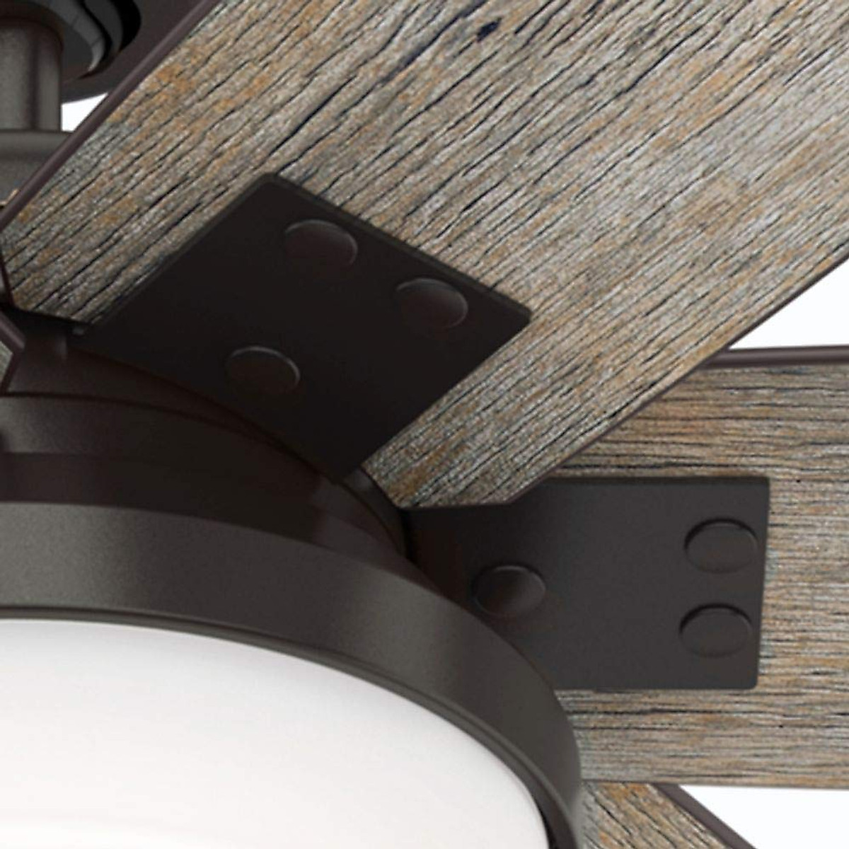 Hunter Fan 64 inch Noble Bronze Indoor Ceiling Fan with Light Kit and Remote Control for Living Room, Bedroom, Office, Laundry Room (Renewed)