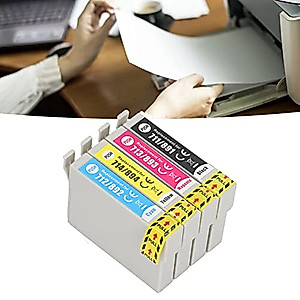 4PCS Ink Cartridge,High Page Capacity Printer Cartridge for Stylus D78 D92 D120 DX4000 DX4050