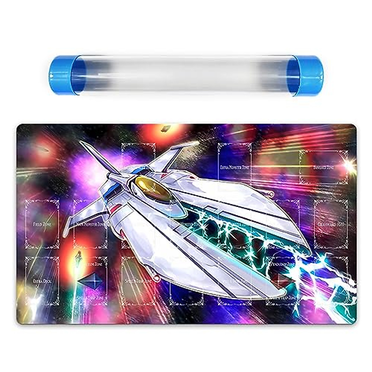 Ygomat Gradius Trading Card Game OCG Playmat TCG Duel Playing Mat Free Best Tube/Bag (B_Add Playzones + Tube)