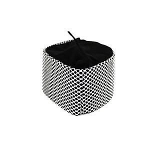 Oga Faaji African Kufi Apapo Cap (Small 23 1/2 Inches, Black/White)