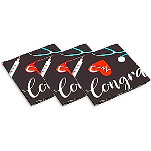 Sparkle and Bash 2022 Nurse Graduation Party Supplies, Congrats Table Covers (54 x 108 in, 3 Pack)