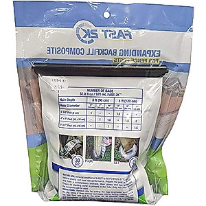 Fast 2K Fence Post Mix and Concrete Alternative and Replacement for Fence Post and Mail Post Installs. 32.8 oz Bag of Expanding Composite Footing Compound