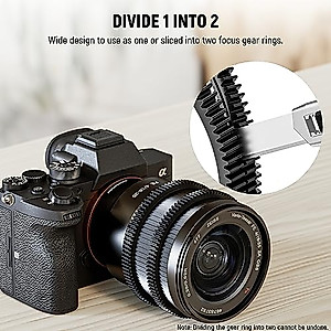 NEEWER PG008 Seamless Follow Focus Gear Ring 0.8 MOD for ø88-90mm Lens, Compatible with SmallRig Compatible with Tilta NEEWER Follow Focus for Canon Sony Nikon Fujifilm Panasonic Sigma Lens