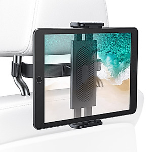 LISEN Car Headrest Tablet Mount, 360 Rotatable, Easy Installation, 2X Stable Car Bracket, Compatible with 4.7-11" Devices