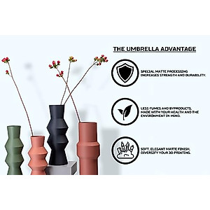 Umbrella Innovations PLA Filament, 1.75mm +/- 0.03, 1 KG, 3D Printing Filament (Black)