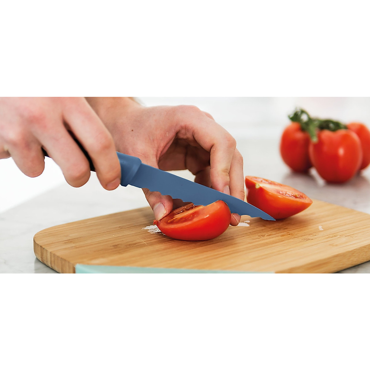 BergHOFF Leo Ceramic Coated Non-Stick Serrated Utility Knife, 11.5cm, King