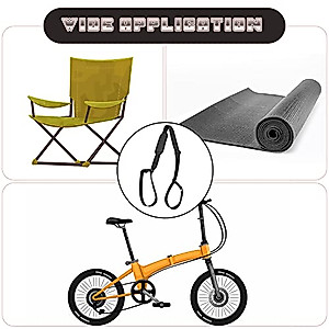 5 Pcs Carry Strap for Beach Folding Chair, Adjustable Beach Chair Straps Shoulder Carrying Straps for Folding Chair Umbrella Backpack Camping Picnics Outdoor Foldable Bikes (Black)