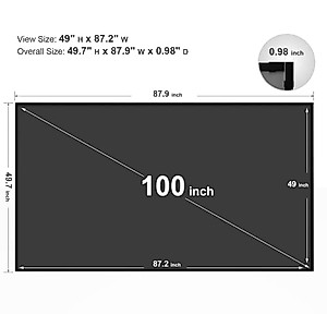 WEMAX PSA01 UST Projector Screen, 100-inch Ambient Light Rejecting ALR Projection Screen for Ultra Short Throw Projection, Fixed Frame Screen for Nova Support Other Brands UST Projectors