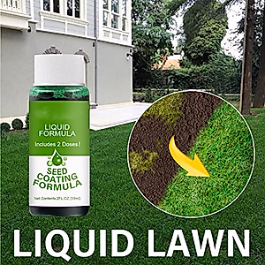 GreenRevive HydroSeeding Lawn Solution, Seed Spray Liquid Natural Green Grass Paint for Lawn, Grass Lawn Repair Spray, Liquid Seeding Grass Lawn Green Spray for Restoring Garden Lawn Dry Spots (8 PCS)
