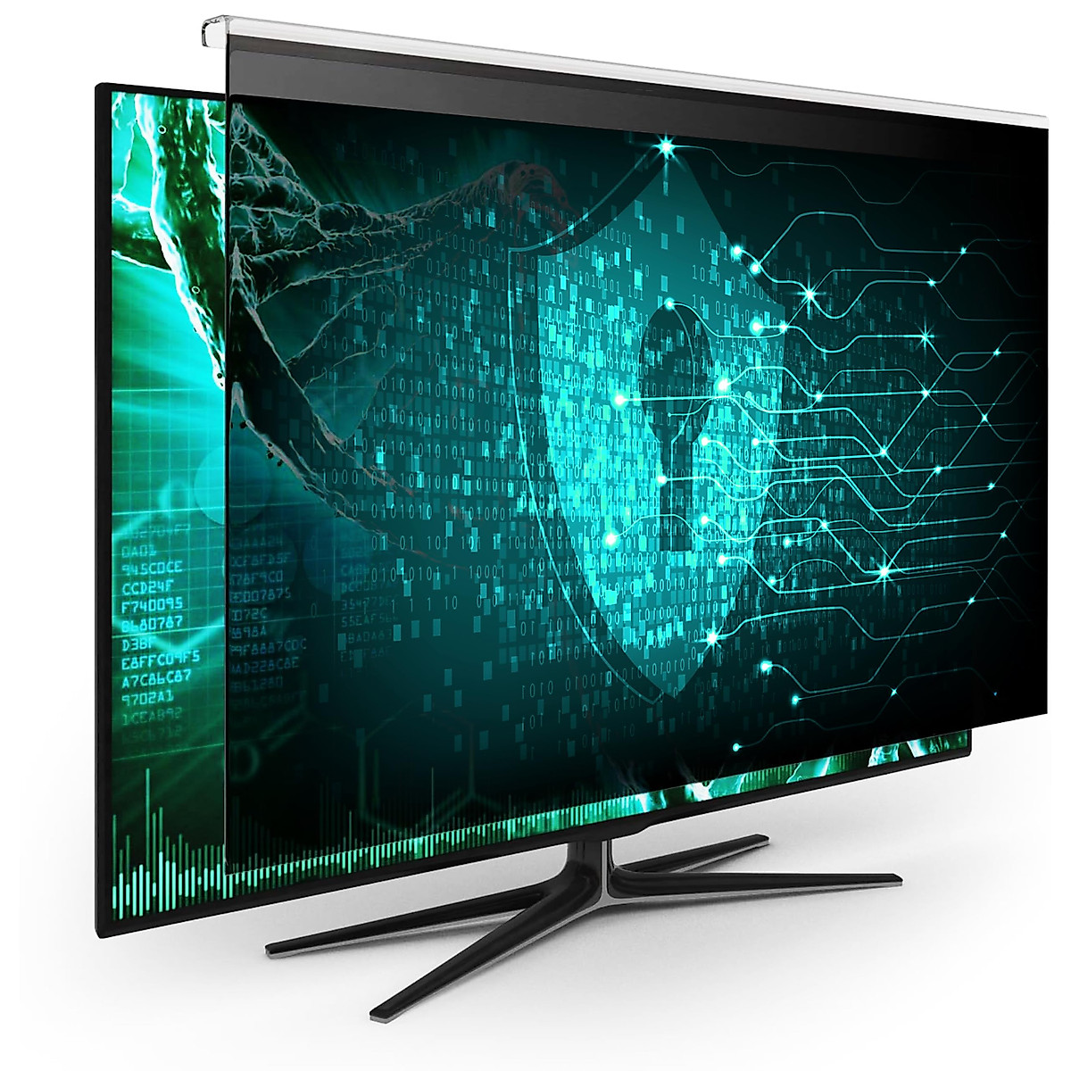 EZ-Pro Screen Protector Privacy Screen Panel for 27 inches (Screen Measured Diagonally) Computer Monitor, Anti Blue Light and Easy Installation, Screen Panel Size 14" Height x24.1 Width