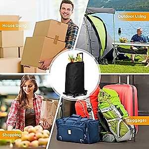 SELORSS 2-in-1 Foldable Hand Truck Utility Cart, Portable Grocery Shopping Cart with Wheels and Removable Waterproof Bag, Collapsible Lightweight Large Capacity for Supermarket, Laundry, Camping