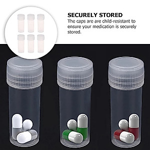 Hemobllo Medication Vials 5ml Plastic Bottles Small Vials Empty Sample Containers with Screw Caps Containers for All Your Pills, Tablets or Supplements (Transparent)