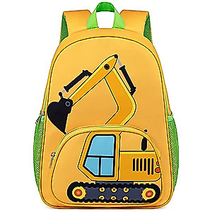 LOIDOU Toddler Backpack Boys 15 Inch Kids Preschool Kindergarten School Backpack Book Bag for Daycare Nursery Travel with Chest Strap，Fits 3 to 8 years old