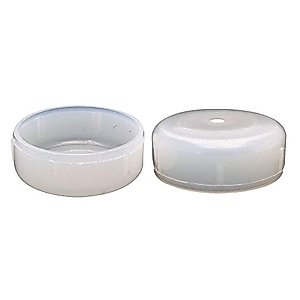Sunnliand Patio 1-1/4" Deluxe Wrought Iron Chair Glides, Protect Your Outdoor Furniture, Chair Leg Floor Protectors, Plastic Floor Protector, Round, Pack of 25, White