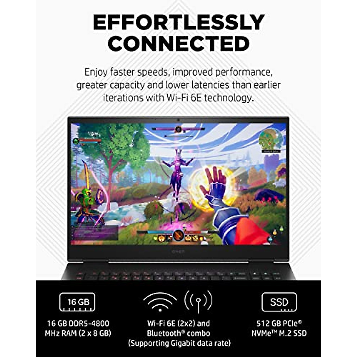 HP OMEN 17-inch Laptop, Intel Core i7-12700H, NVIDIA GeForce RTX 3060, 16 GB RAM, 512 GB SSD, Windows 11 Home (17-ck1010nr, Shadow Black Aluminum)