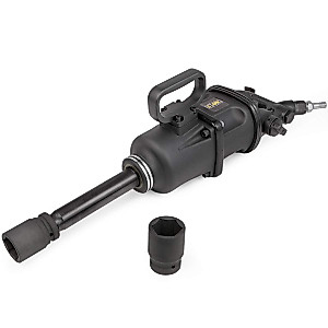 Stark USA 1" Air Impact Wrench Gun Long Shank Pneumatic Truck Mechanics Socket 38mm & 41mm Set Heavy Duty Truck Trailer Case