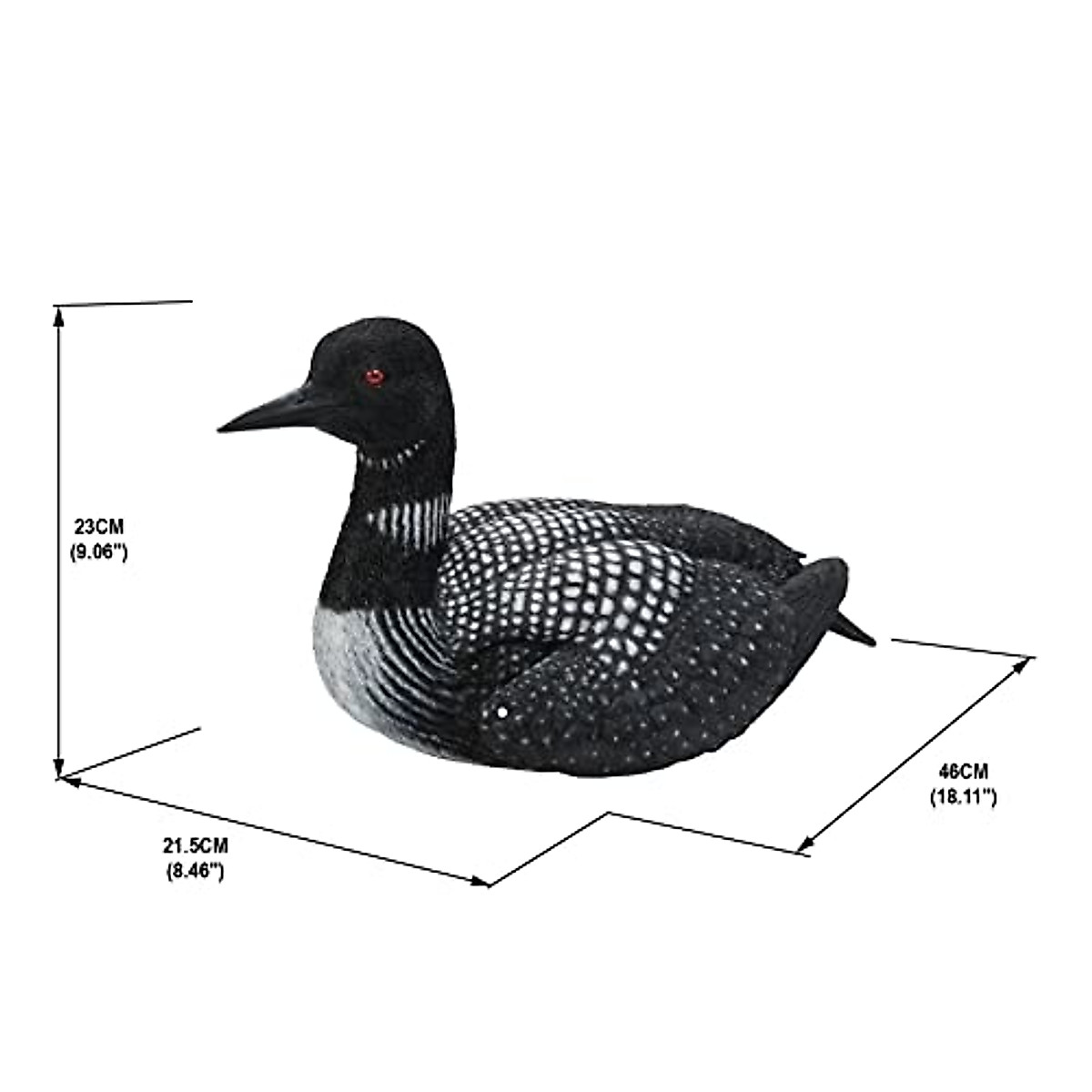 Hi-Line Gift Ltd. Sitting Common Loon Garden Statue