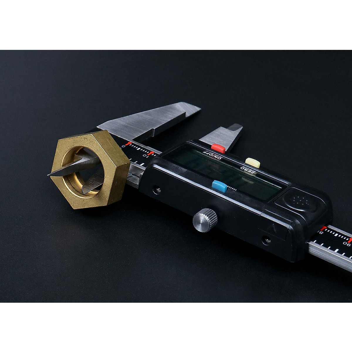 Accusize Industrial Tools 0-8'' / 0-200 mm Elctronic Digital Caliper with Extra Large Screen, Left-Hand, 0.0005''/0.01 mm Resolution, Ab11-L108