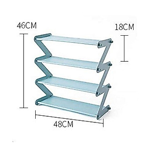N/A Simple Stainless Steel Assembled Shoe Rack Save Space Slippers High Heels Home Dormitory Foldable Multi-Layer Storage