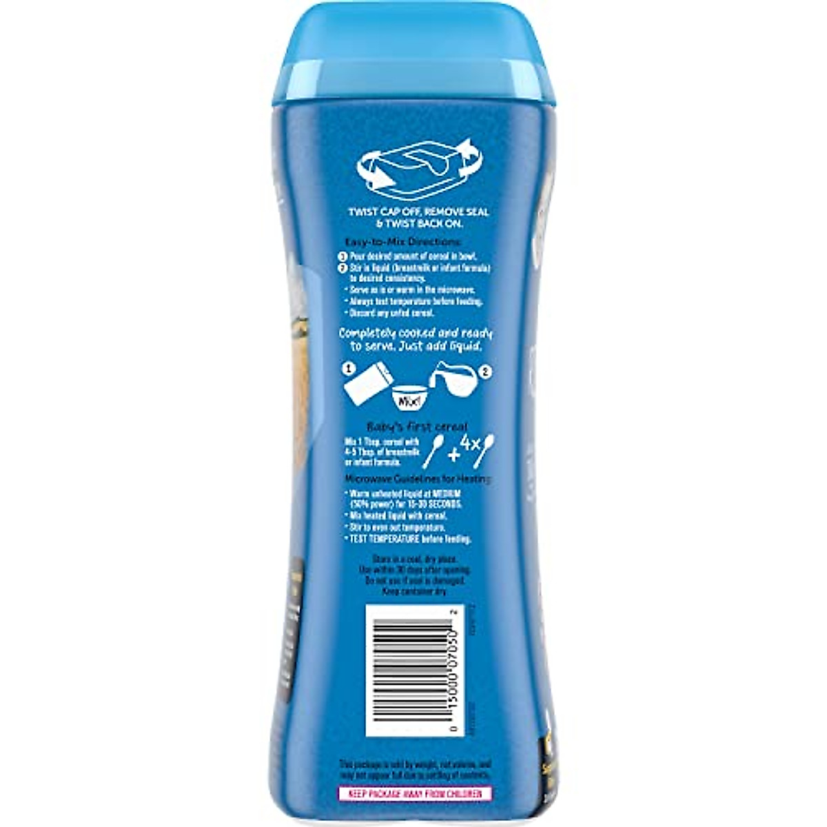 Gerber Cereal for Baby 1st Foods Rice Cereal, Made with Essential Nutrients for Supported Sitters, Non-GMO Project Verified, 16-Ounce Canister (Pack of 2)