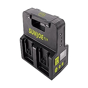 Sun Joe 24V-300WI 24-Volt iON+ Cordless Hot-Swap Powered Inverter Generator Power Station W/AC Adapter, 2.7-Amp AC Receptacle, 2X USB Type A &C, 3 Watt LED Spotlight